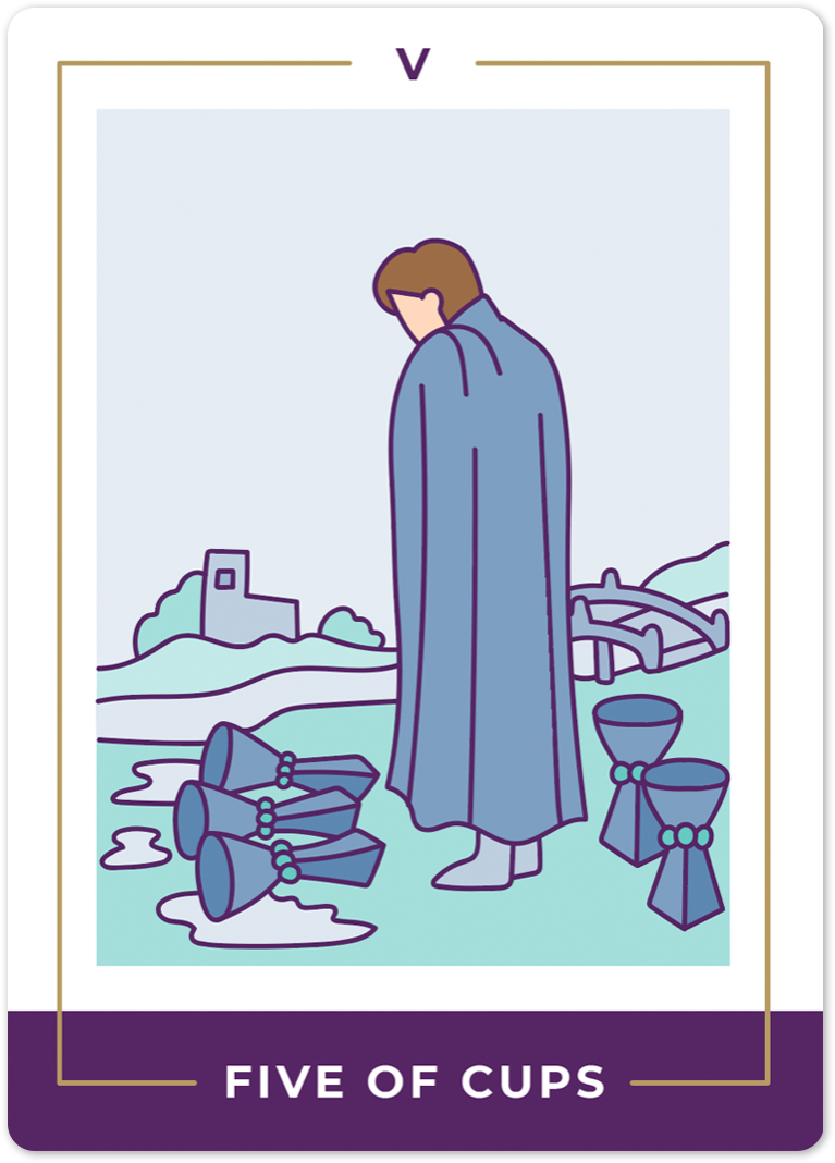Five of Cups Tarot Card Meanings | Biddy Tarot